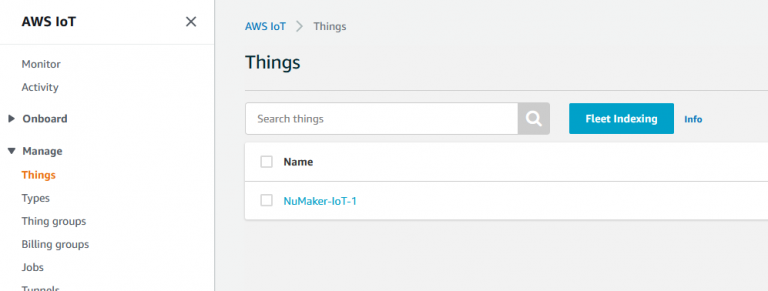 Connecting the NuMaker-IoT-M487 to AWS - Ineltek Docs