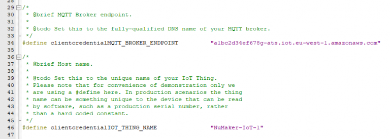 Connecting the NuMaker-IoT-M487 to AWS - Ineltek Docs